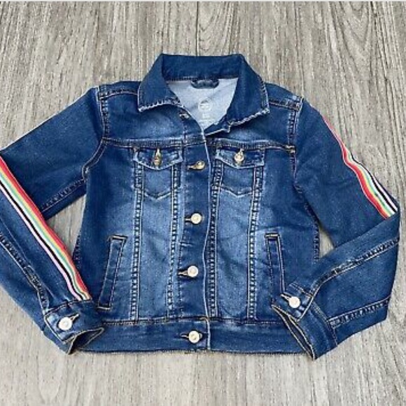 wonder nation | Jackets & Coats | Wonder Nation Embroidered Rainbow ...